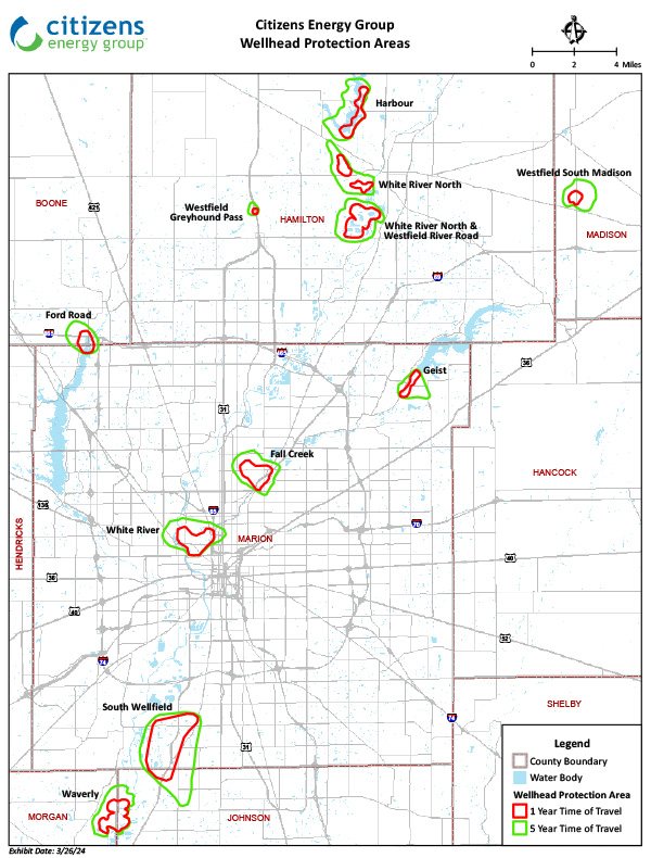 Central Indiana Wellhead Protection Areas | Citizens Energy Group